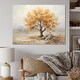 Designart "Minimalism Oak Tree Shimmering Autumn II" Floral Wall Art ...