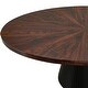 Furniture of America Dravo Modern Brown and Black Oval Coffee Table ...