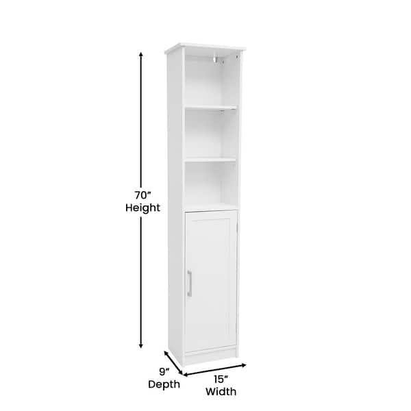 Freestanding Bathroom Storage Tall Linen Tower Storage Organizer - Bed ...