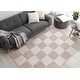 Modern Neutral Checkerboard Rug in Cream Beige - Bed Bath & Beyond ...