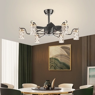 Modern Fandelier with Light and Remote, Modern luxury LED Chandelier ...