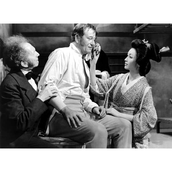 John Wayne Sam Jaffe and Eiko Ando in The Barbarian and the Geisha Photo Print - Bed Bath ...