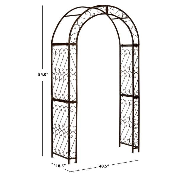 SAFAVIEH Outdoor Living Pagan Victorian Scroll Iron Arch - Bed Bath ...