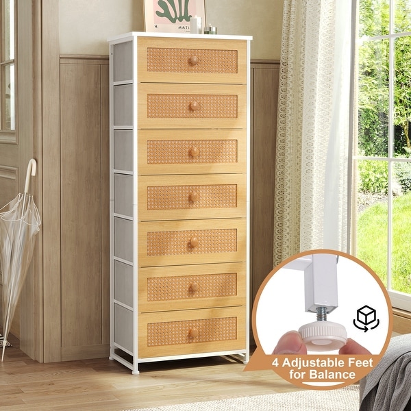 Slim Tall Vertical 7 Drawer Chest Dresser Closet Storage Organizer Unit for Bedroom On Sale Bed Bath Beyond 38881422