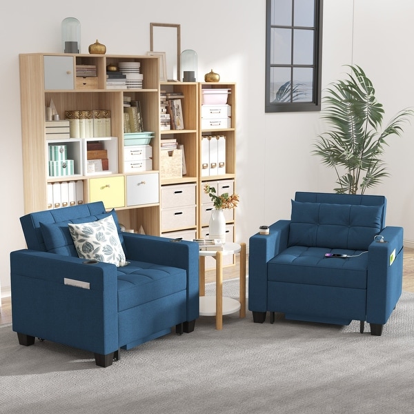 Futon Chair Bed Convertible Chair 3 in 1 Pull Out Sleeper Chair Beds for Living Room On Sale Bed Bath Beyond 39005239