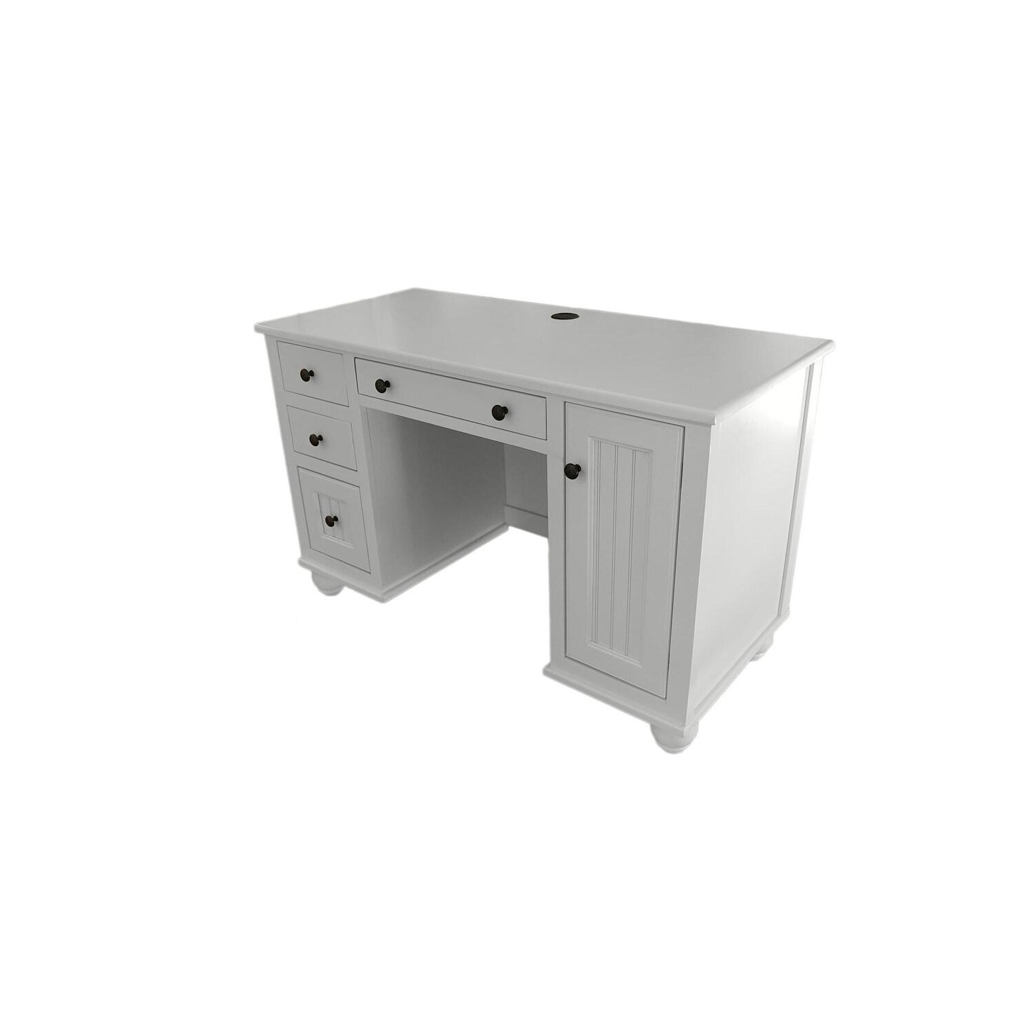 Modern Coastal Desk with CPU storage
