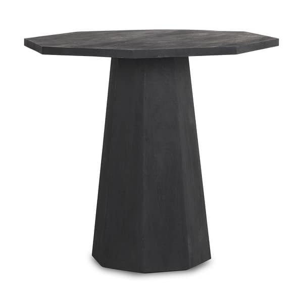 Maxine Dark Brown Solid Wood Hexagonal Foyer Table - Bed Bath & Beyond ...