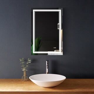 24 in * 36 in LED Bathroom Vanity mirror, High-Definition Clear Fog ...