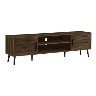 72" TV Stand, Transitional Console with Storage, Brown Laminate Finish ...
