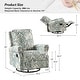 Roderich Farmhouse Floral Print Swivel Rocker Recliner with Rolled Arms ...