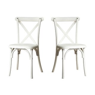 Farmhouse X-back Accent Chair Outdoor Resin Dining Chairs (Set of 2 ...