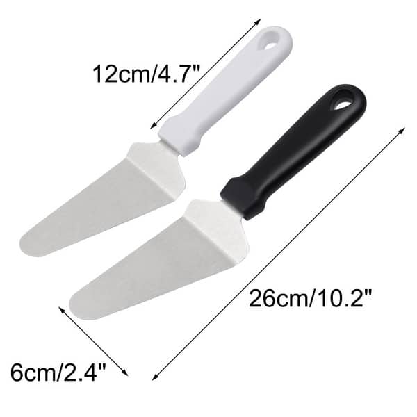 2pcs Pie Server Cake Pizza Spatula Cutter Wedding Party Serving White ...