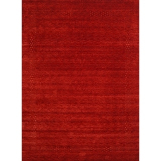 Ahgly Company Machine Washable Contemporary Neon Red Area Rugs - Bed ...