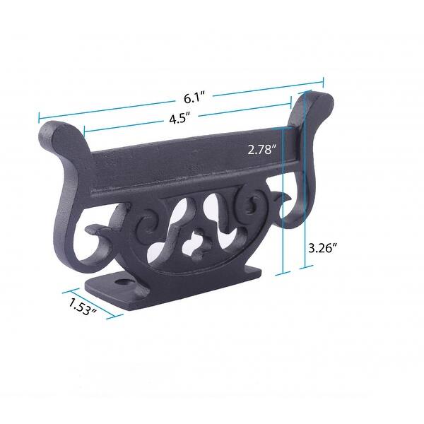 Black Vintage Boot Scraper 6" Wrought Iron Floor Mount Metal Boot ...