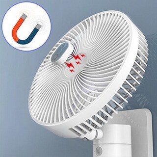 8" Small Wall Mount Fan with Remote Control, 90°Oscillating, 4 Speeds ...