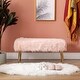 Faux Fur Long Entryway Bench Ottoman Foot Rest Stool/Seat, Modern ...
