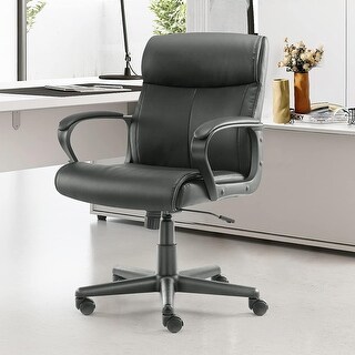 PU Leather Office Chair Adjustable Height/Tilt Executive Chairs with ...