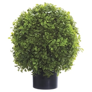 16" Artificial Potted Boxwood Topiary Ball - Bed Bath & Beyond - 37772448