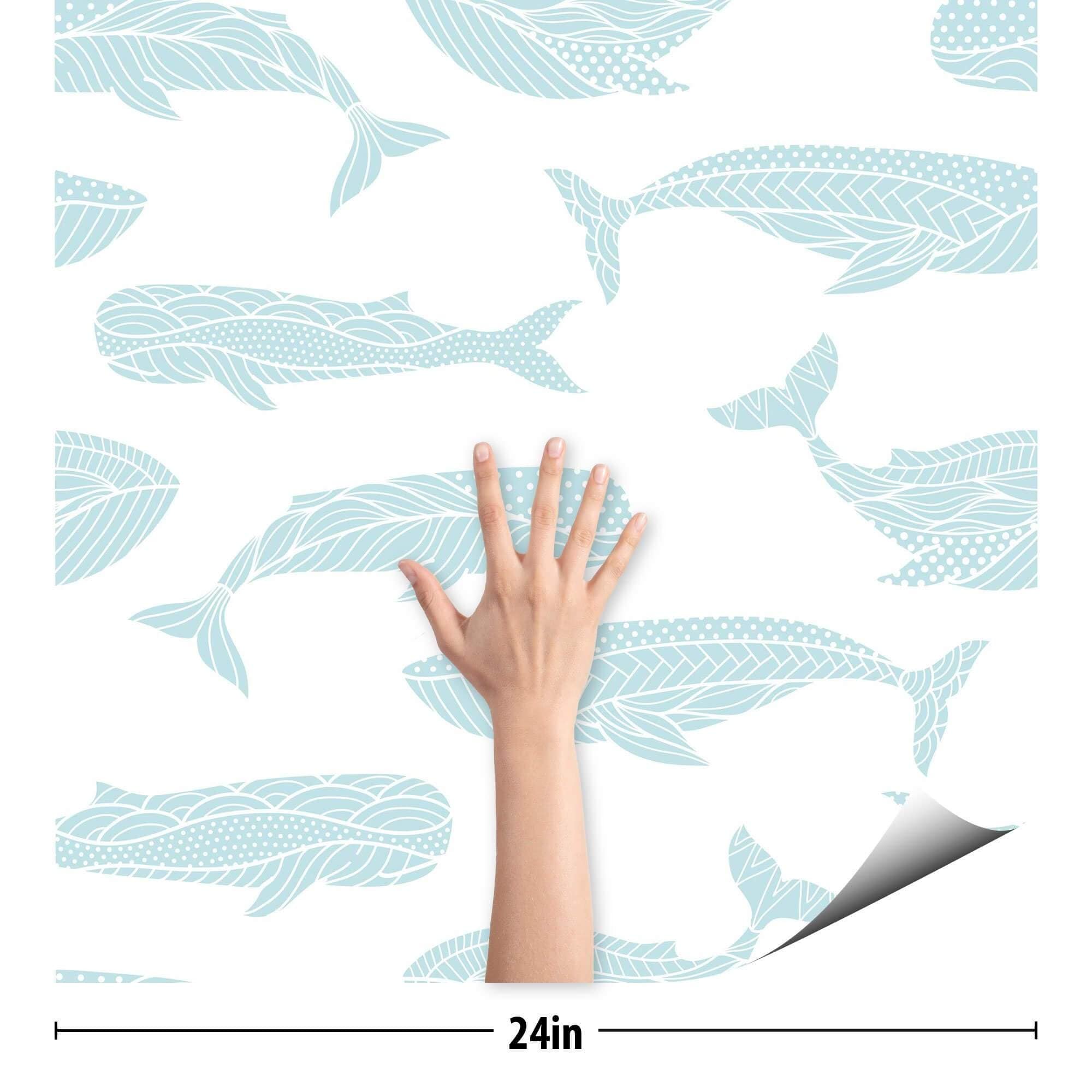 fish patterned wallpaper