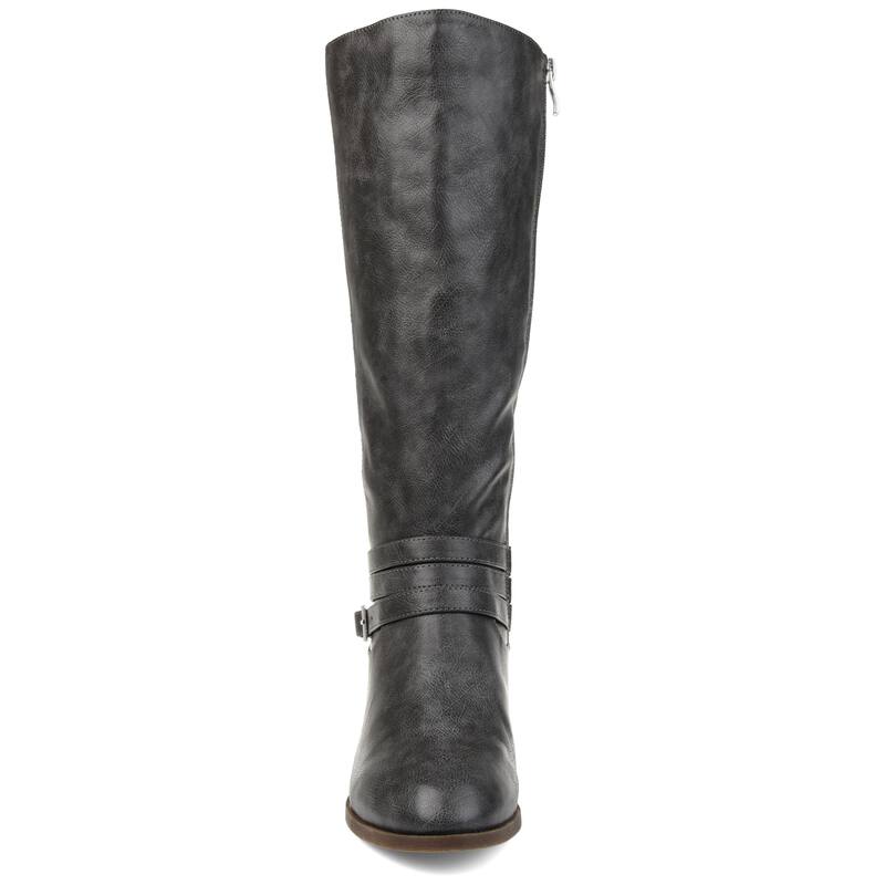 Journee Collection Women's Ivie Stacked Heel Riding Boots - Overstock ...