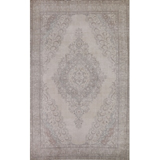 Muted Color Tabriz Persian Vintage Area Rug Hand-knotted Wool Carpet ...