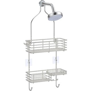 SUS201 Stainless Steel Over The Shower Storage Rack Hanging Shower Head ...
