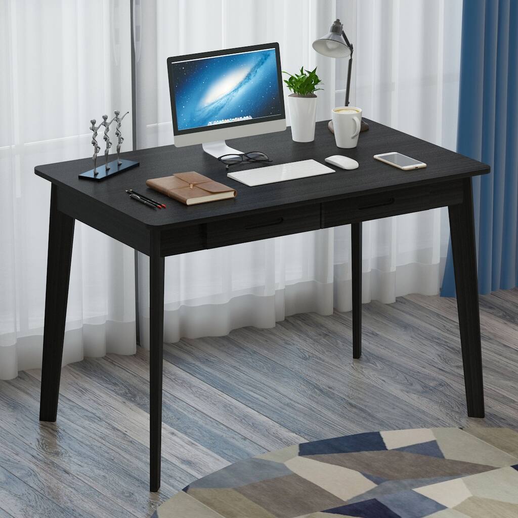 Computer Writing Desk with 2-drawer for Home and Office - Overstock ...