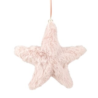 7" Pink Faux Fur Star Christmas Ornament - Bed Bath & Beyond - 35427622