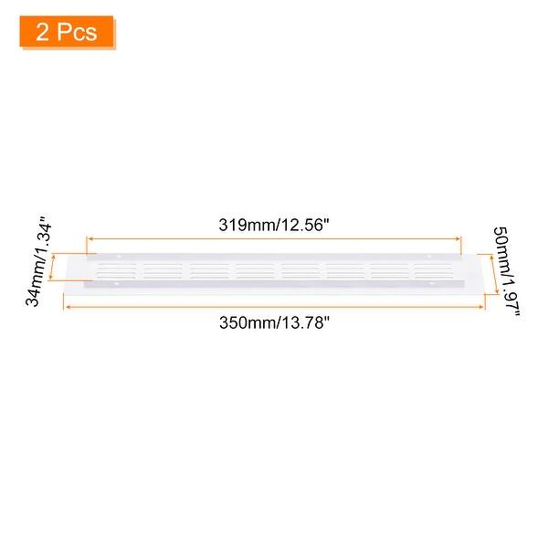 Air Vents Cover, 2Pcs 350 x 50mm - Aluminum Alloy Air Return Vent Cover ...