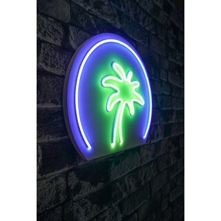 13.8" Novelty Palm Tree Led Neon Sign Wall Décor - 0.8" x 13.8" x 11.8 ...