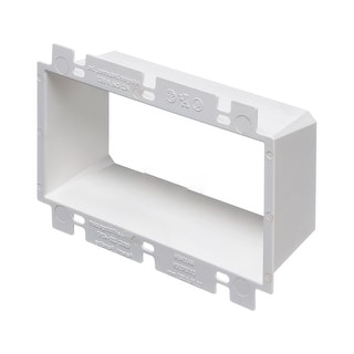 5.93 in. White Rectangle 3-Gang Device Box Extension Plastic American ...