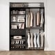 5FT Closet System with 2 Hanging Rods and Wooden Drawer, Walk-in Closet ...
