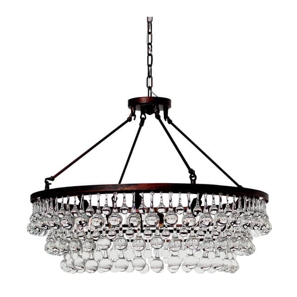 Celeste Oil-rubbed Bronze Crystal Chandelier, Flush or Chain - Oil ...