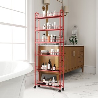 Utility cart,6 Tier Rolling Cart,Gap Kitchen Slim Slide Out Storage ...