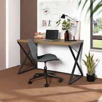 Simplicity Style 47.2" L Computer Desk, Square Sit Stand Up Desk, Home ...