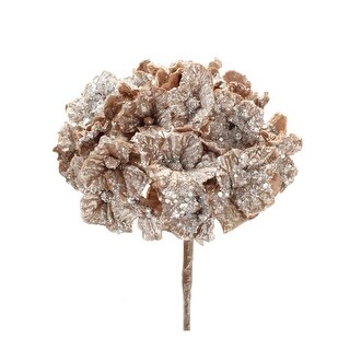 Beaded Champagne Hydrangea Flower Stem (Set of 2) - N/A - Bed Bath ...