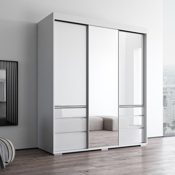 Modern wardrobe with mirror store