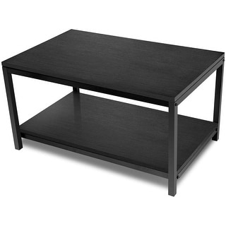 Rectangular Table with Storage Shelf for Living Room and Office - Bed ...