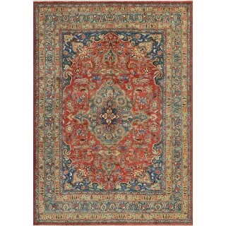 Fine Vintage Distressed Amy Rust/Blue Rug - 6'5" x 9'5" - Bed Bath ...