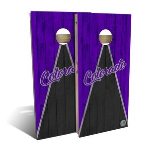 Colorado Triangle Baseball Regulation Cornhole Board Set (Includes 8 ...