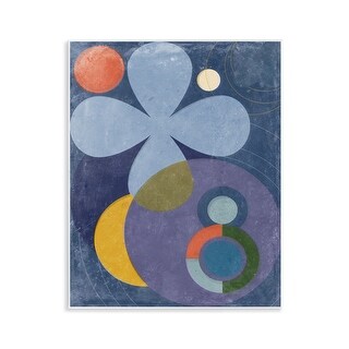 Stupell Blue Retro Curved Shapes Wall Plaque Art Design By Victoria ...