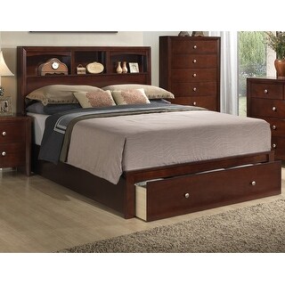 1pc Storage Bed Brown Cherry Bedframe Underbed Drawer FB - Bed Bath ...