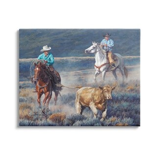 Stupell Cowboys Wrangling Cattle Canvas Wall Art Design by David Graham ...