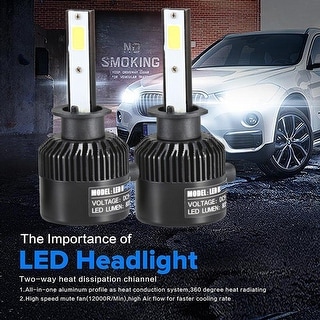 H1 110W 20000LM LED Headlight Conversion Kit Car Beam Bulb Driving Lamp ...