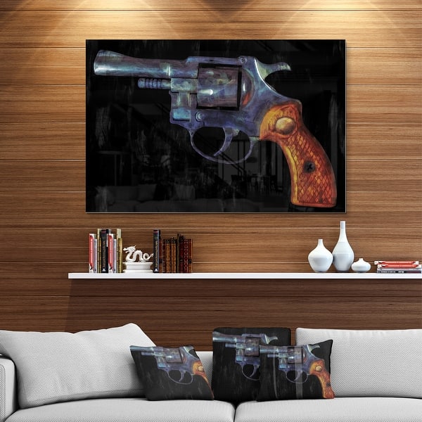 Retro Revolver - Vintage Revolver Glossy Metal Wall Art - Bed Bath ...