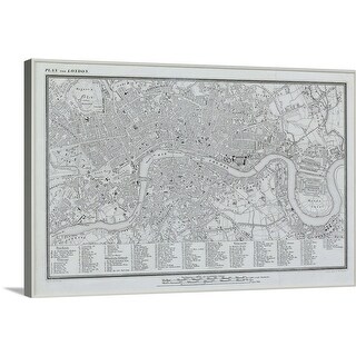 "Map of London, England" Canvas Wall Art - Bed Bath & Beyond - 16482052