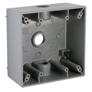 Raco 3-7/8" Wide 2 Gang Switch Box with 3 Threaded Outlets - Bed Bath ...