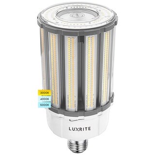 Luxrite 80W/100W/120W LED Corn Light Bulb, 400W HID Equivalent, 3 Color ...