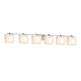 Justice Design Alabaster Rocks! Era 6-Light Brushed Nickel Bath Bar ...