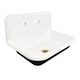 Kingston Brass Towne Cast Iron Single Bowl Wall Mount Utility Sink with ...